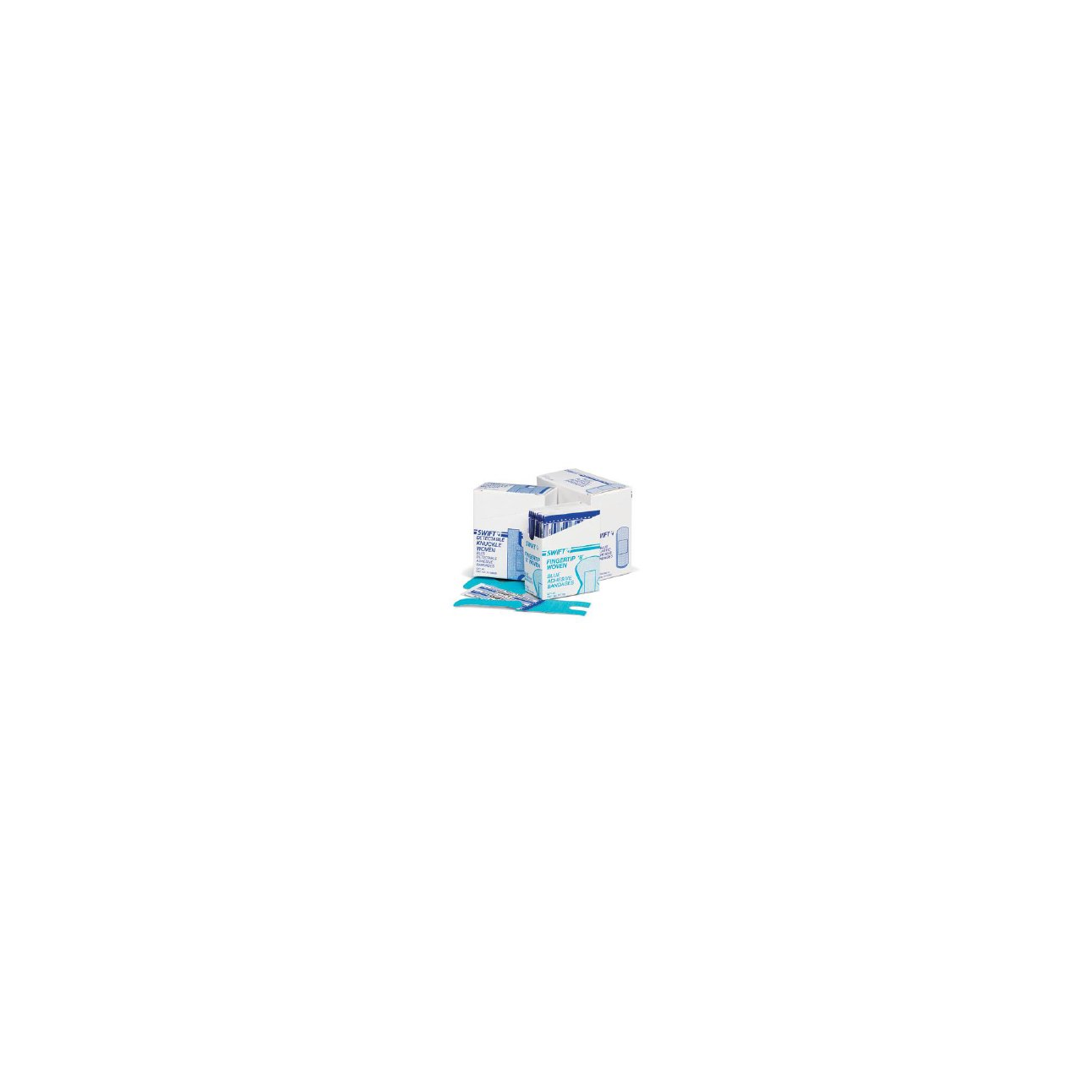 PIP Swift Blue Adhesive Strip Woven Fingertip Bandages, 2-1/2\" x 3-1/4 ...