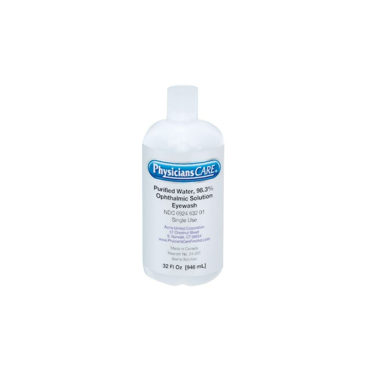 Pac-Kit 24-201-001 32 Oz Eye Flush Bottle | DiVal Safety Equipment