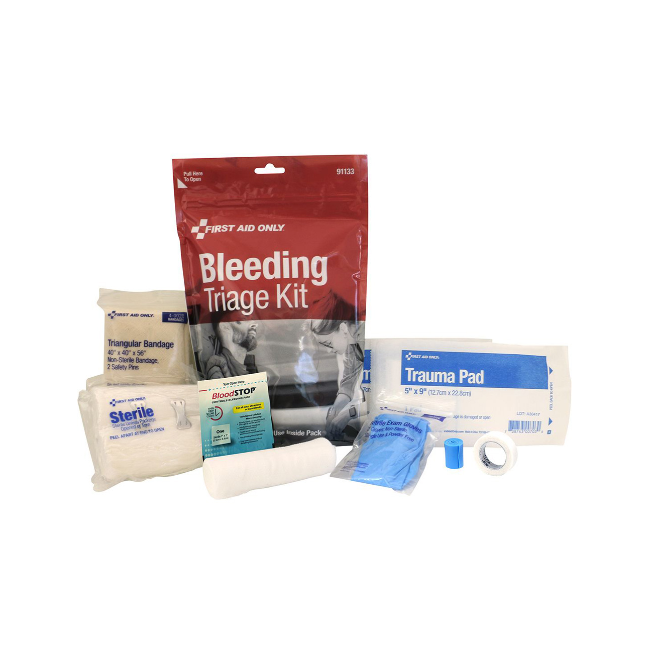 First Aid Only® Bleeding Triage Kit, 11 Pieces | DiVal Safety Equipment