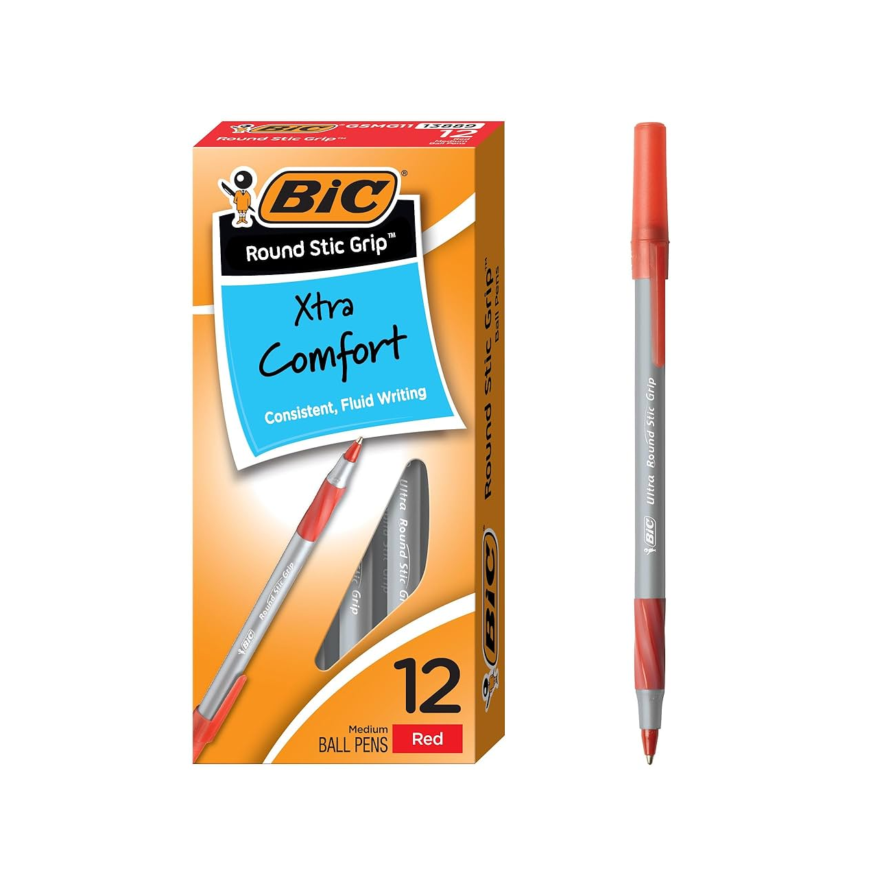 BIC® Xtra Comfort Round Stic Grip Ballpoint Pens | DiVal Safety Equipment