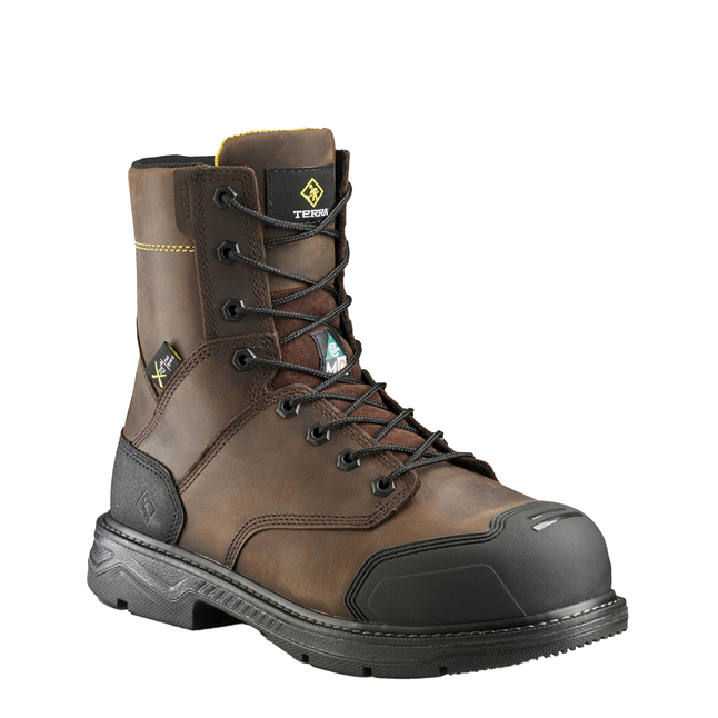 Terra Men's 8\" Patton Internal Metatarsal Guard Aluminum Toe Work Boot ...